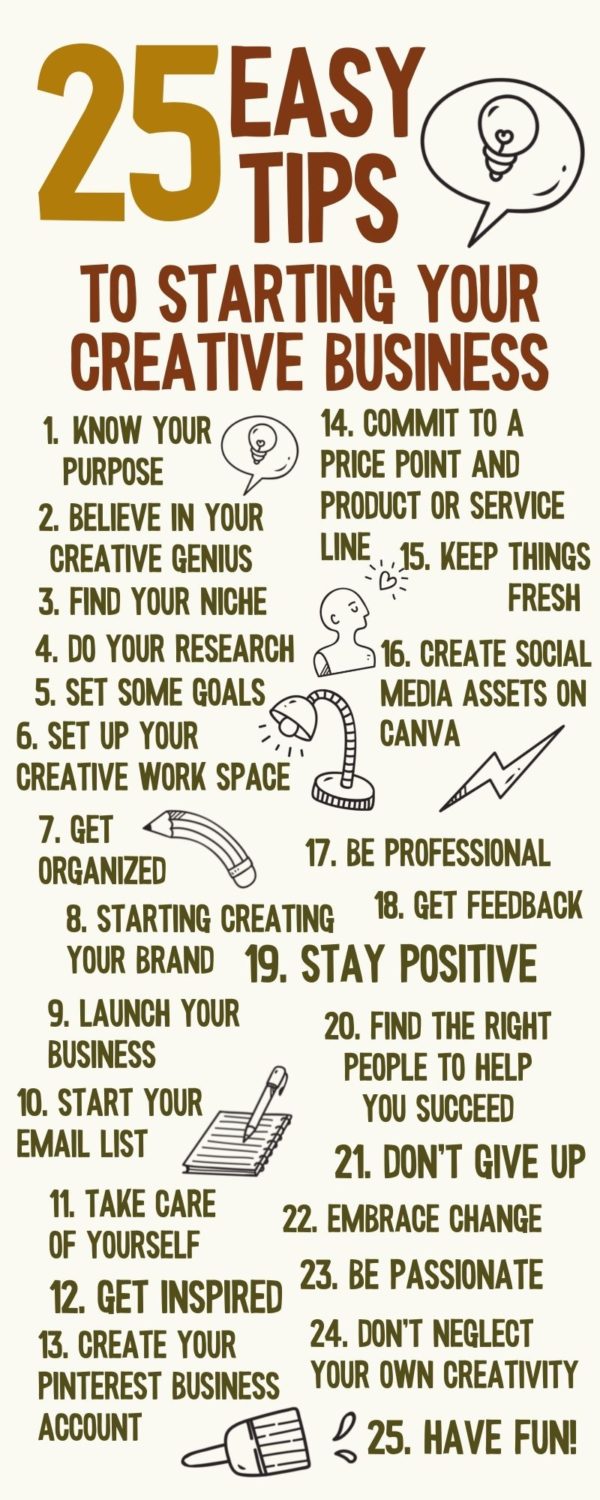 25 Easy Tips to Starting Your Creative Business - Bohemian Embers